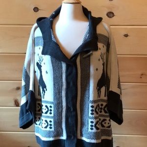 Boston Proper | Sweaters | Boston Proper Reindeer Sweater Grayivory Sxs ...